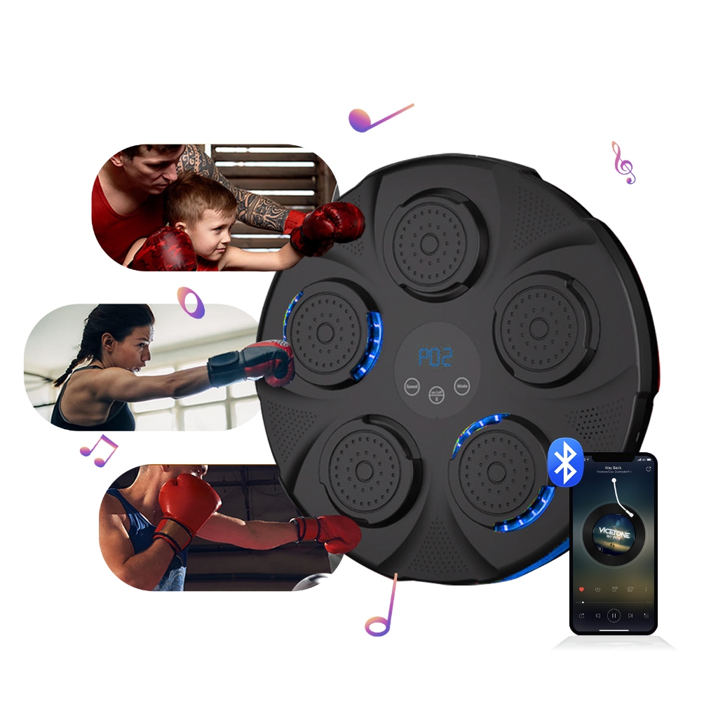 Máquina de Boxe Musical Treino em Casa Bluetooth Recarregável Treine ...
