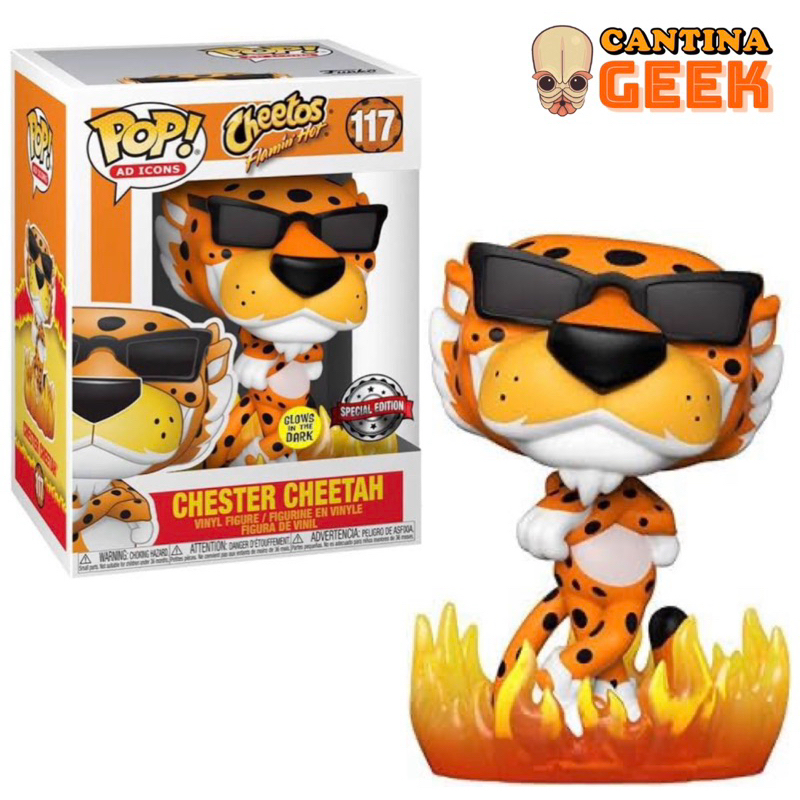 Funko POP! Cheetos - Chester Cheetah Glow in The Dark #117 | Shopee Brasil