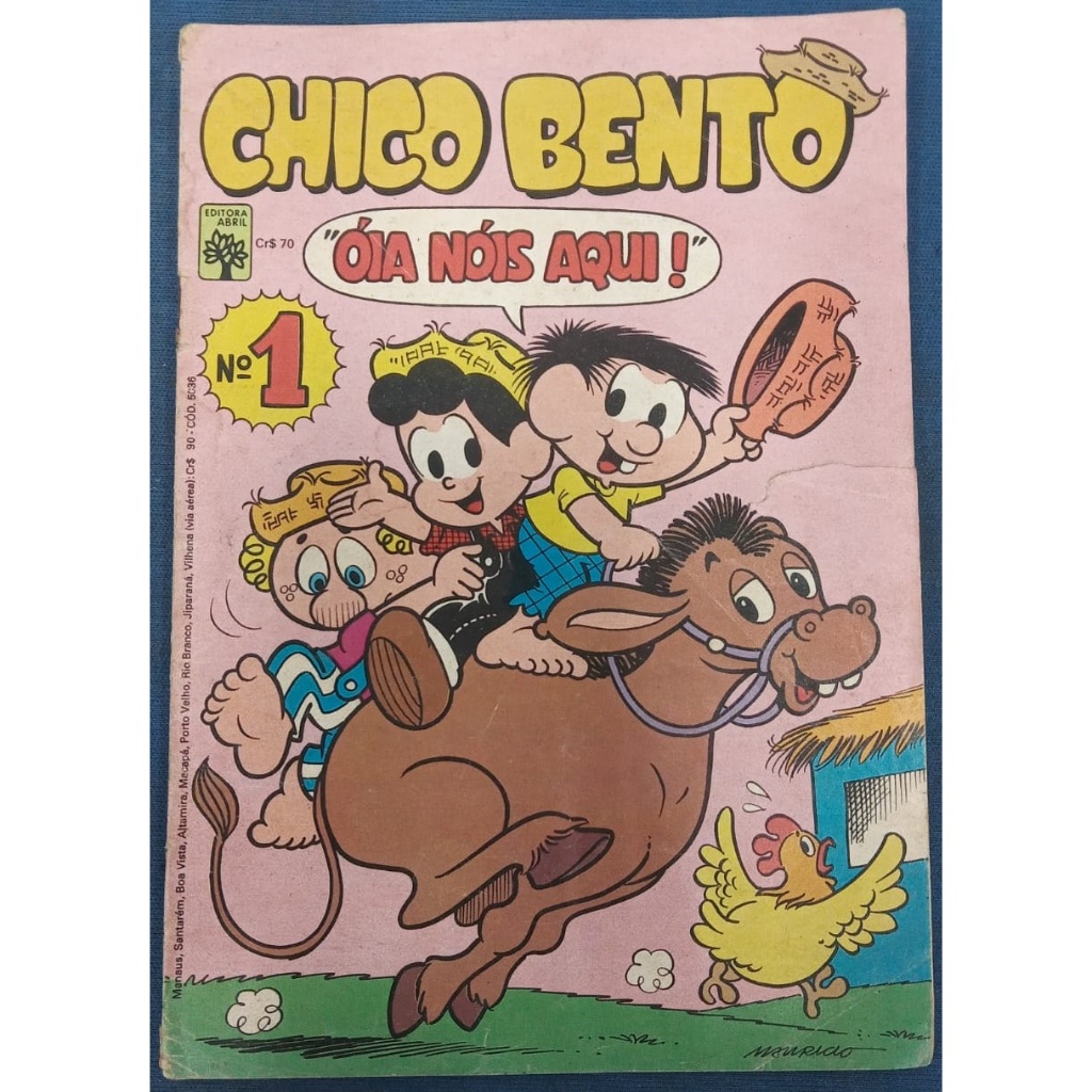 Gibi HQ Revista Chico Bento número 1 Editora Abril 1982 001 | Shopee Brasil