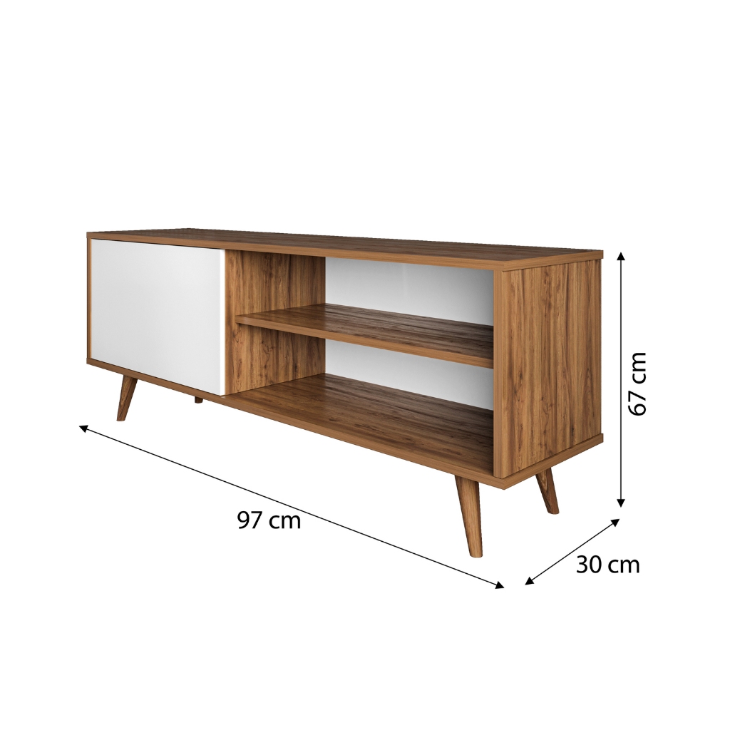 Rack Estante Multifuncional Para Sala de Estar com Prateleira, Porta ...
