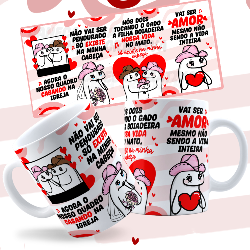Caneca Branca de Porcelana Flork Agora Nosso Quadro Casando Na Igreja ...