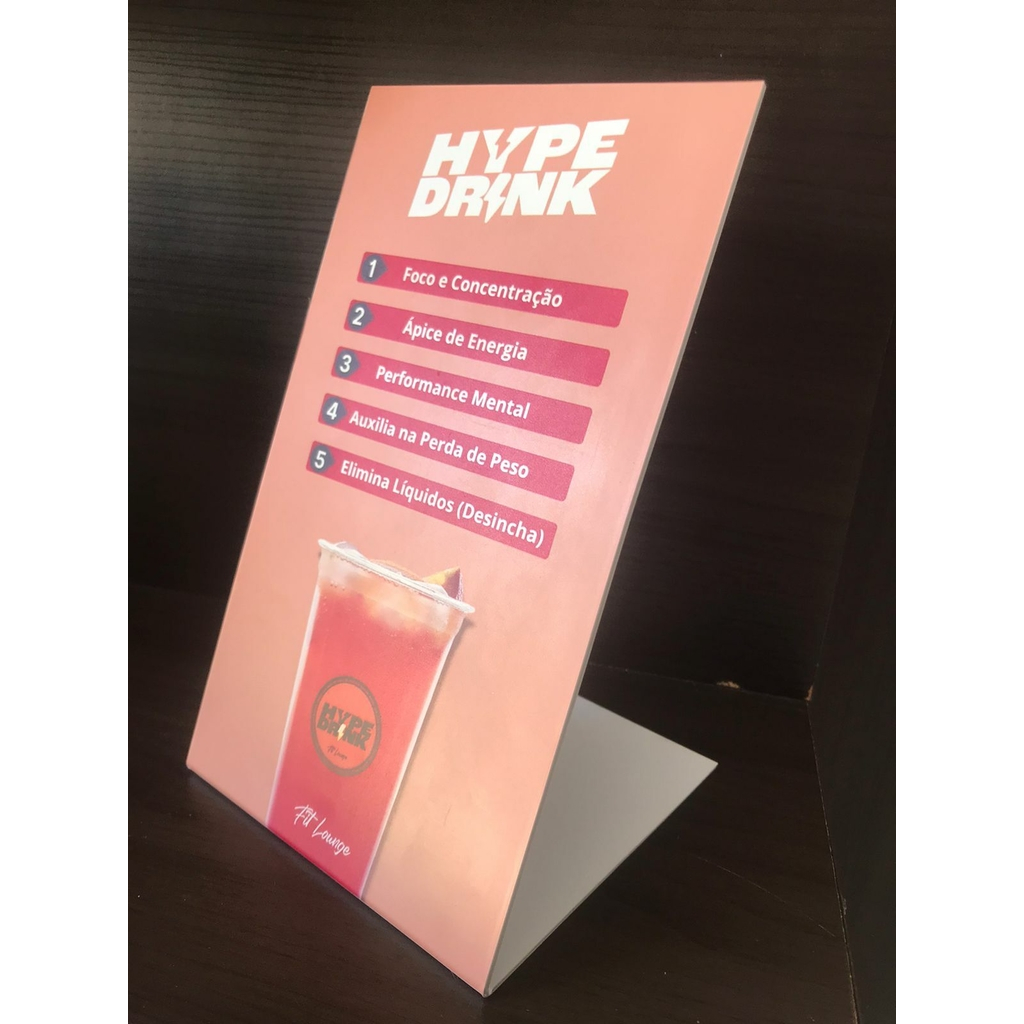 Display de Mesa - Placa de pvc A4 (20x30cm) + Dobra | Shopee Brasil