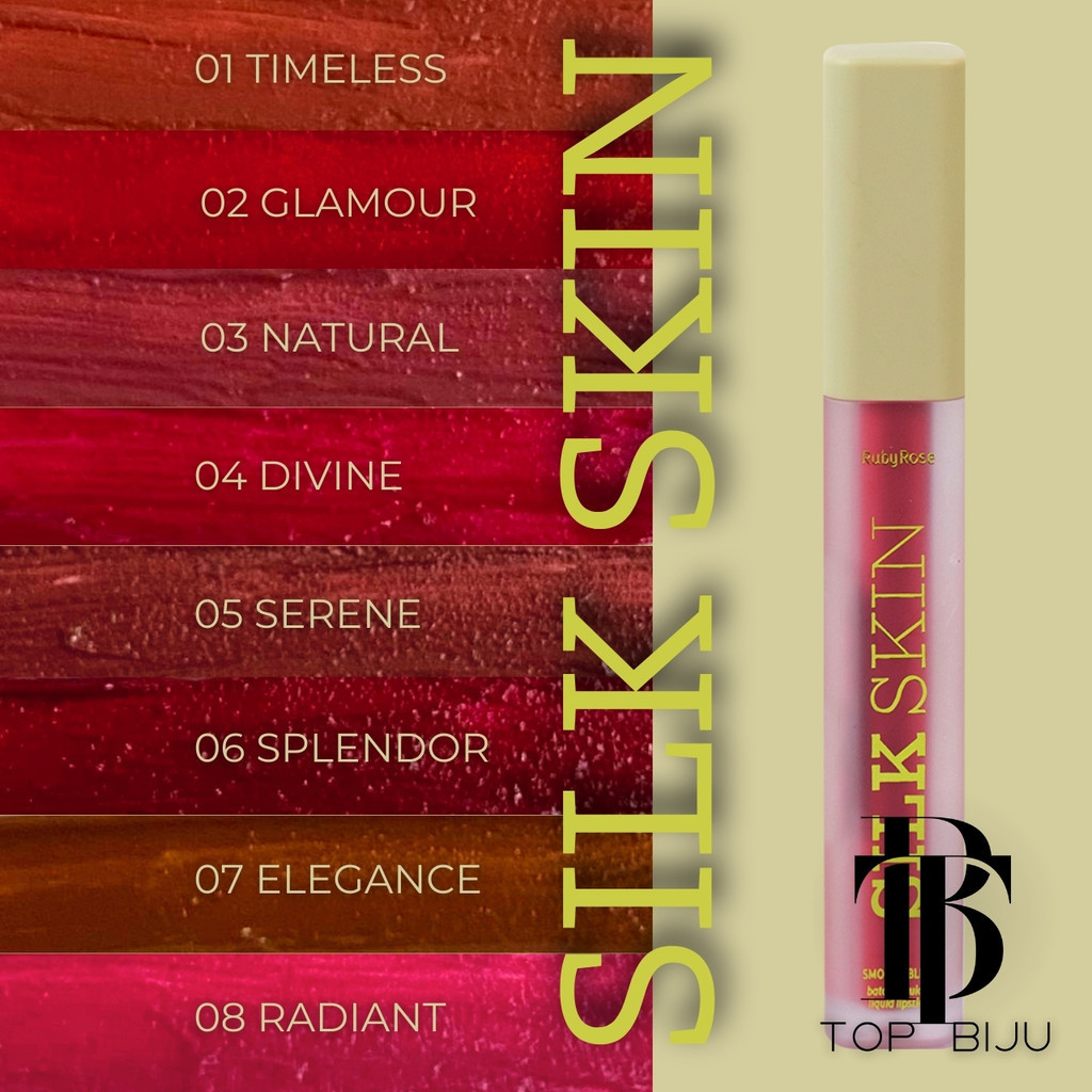 Batom Líquido Matte Smooth Blur Silk Skin Ruby Rose - Alta Cobertura e ...