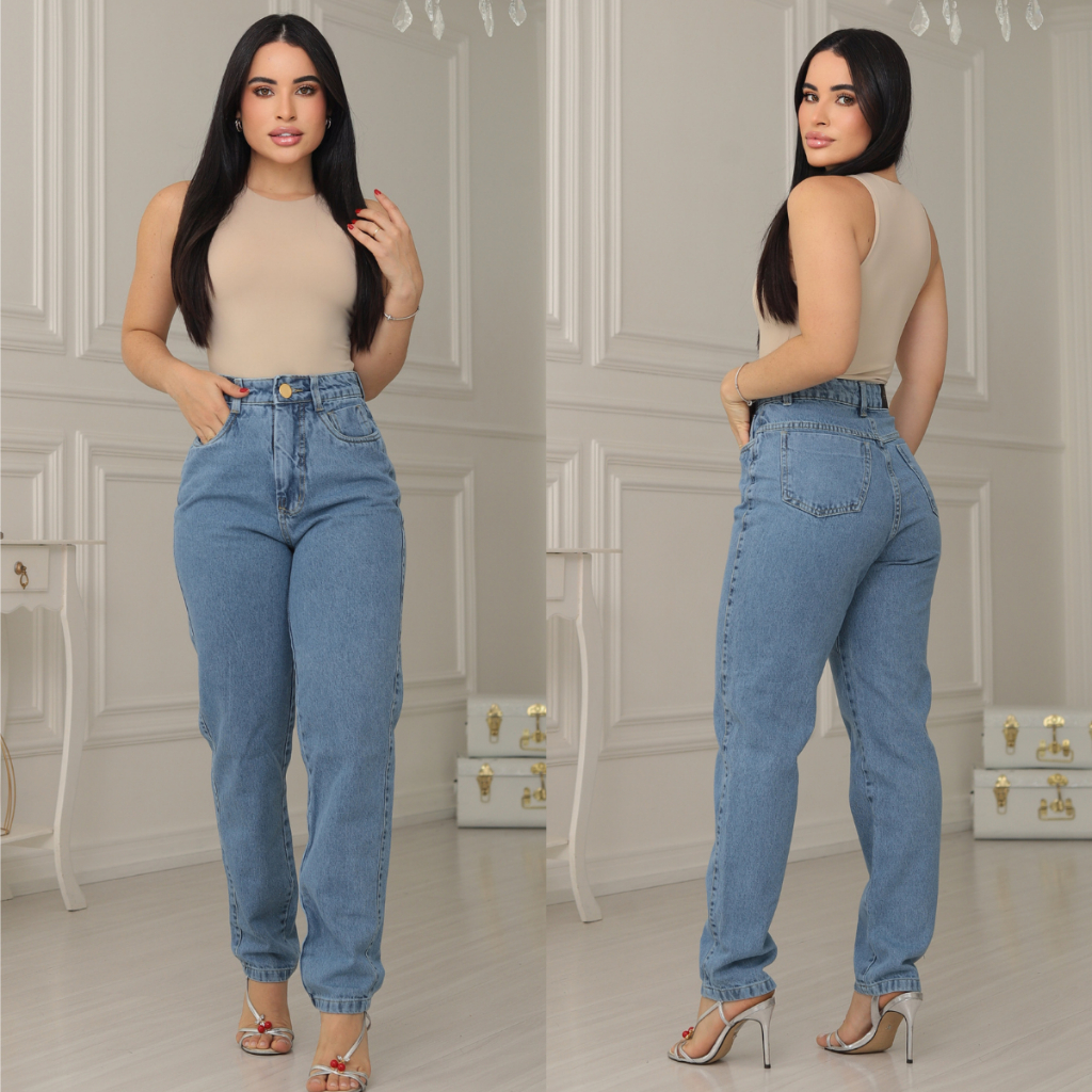 Marcia Jeans Calça Jeans Mom Feminina sem Lycra Tendência Mais Vendida ...