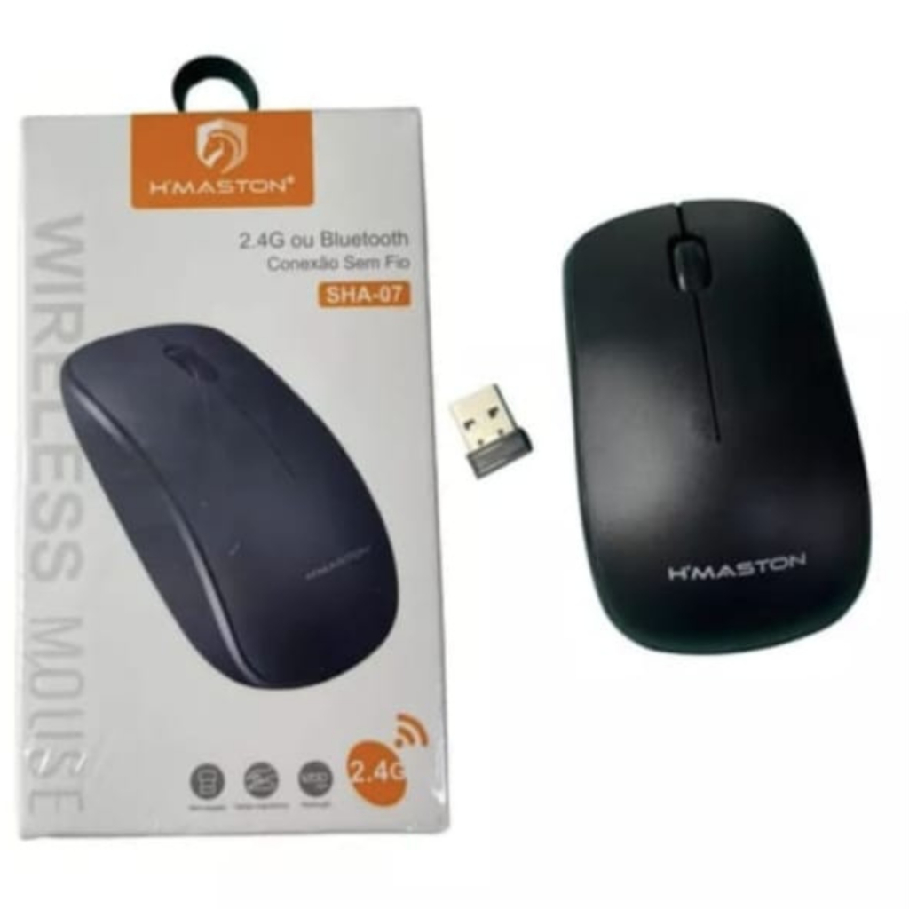 Mouse óptico 2.4G Sem Fio SHA07 Hmaston Bluetooth Wireless | Shopee Brasil