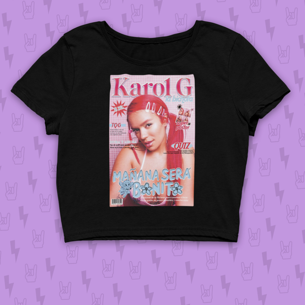 Camiseta Croppet Karol G Manãna Sera Bonito | Shopee Brasil