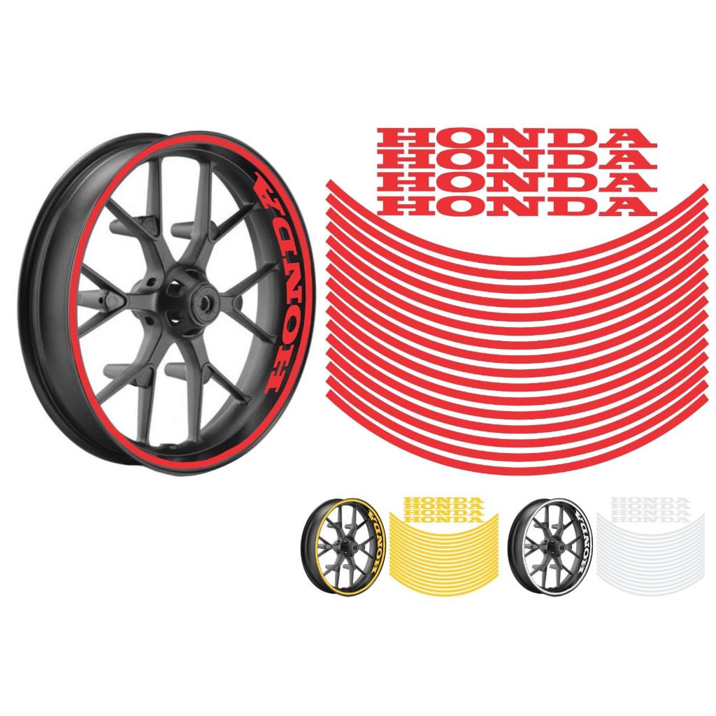 Friso Refletivo compativel Honda Para Roda Kit Com 20 Adesivos 8mm ...
