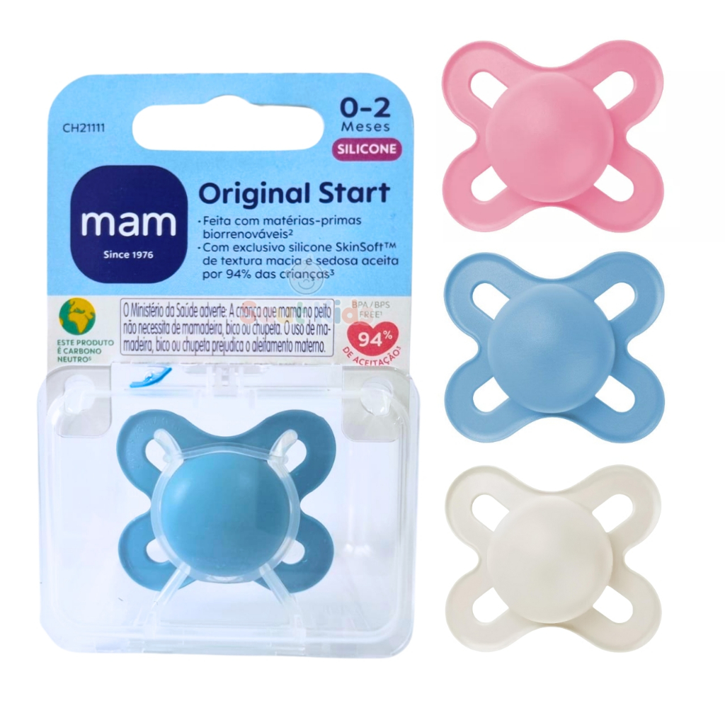Chupeta MAM 0-2 Meses Bebê Bico Silicone Recém Nascido Bebe Silicone Start MAM Menino Menina ...