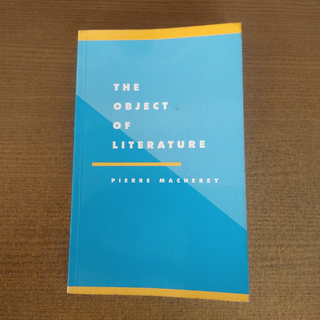 Livro The Object of Literature - Pierre Macherey (Edição em Inglês ...
