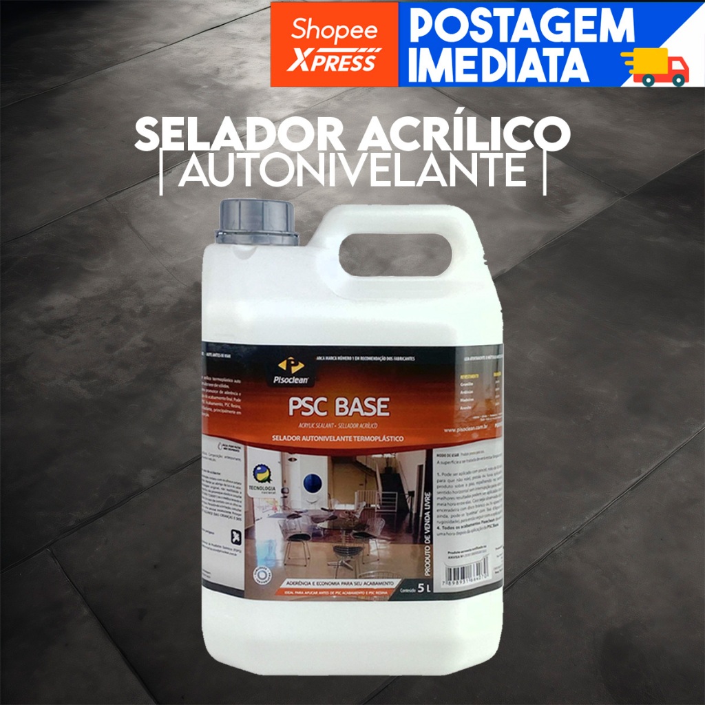 Selador Acrílico Autonivelante PSC Base 5 Litros Pisoclean | Shopee Brasil