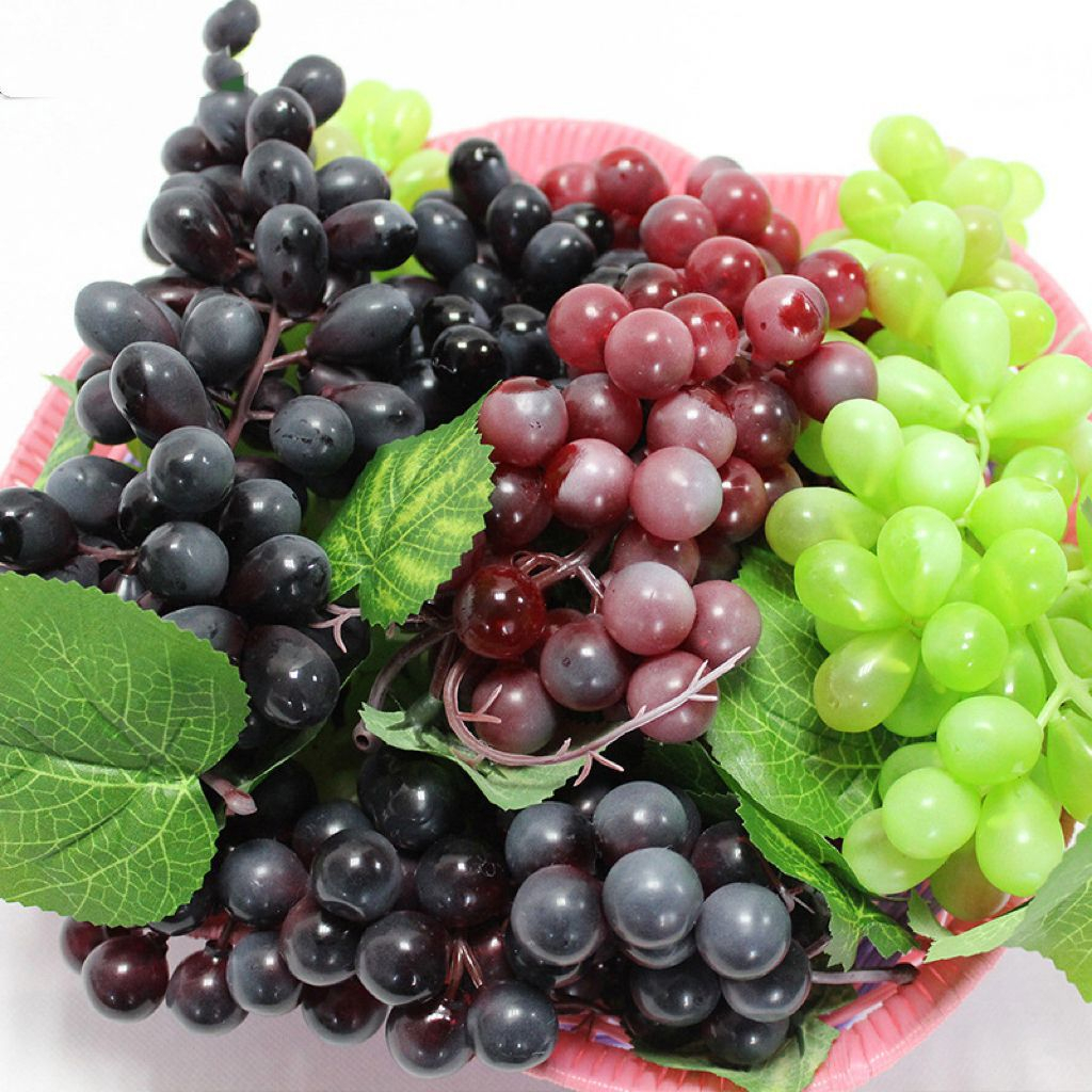 Kit 6 Uvas Artificiais Decoração Centro De Mesas Frutas | Shopee Brasil