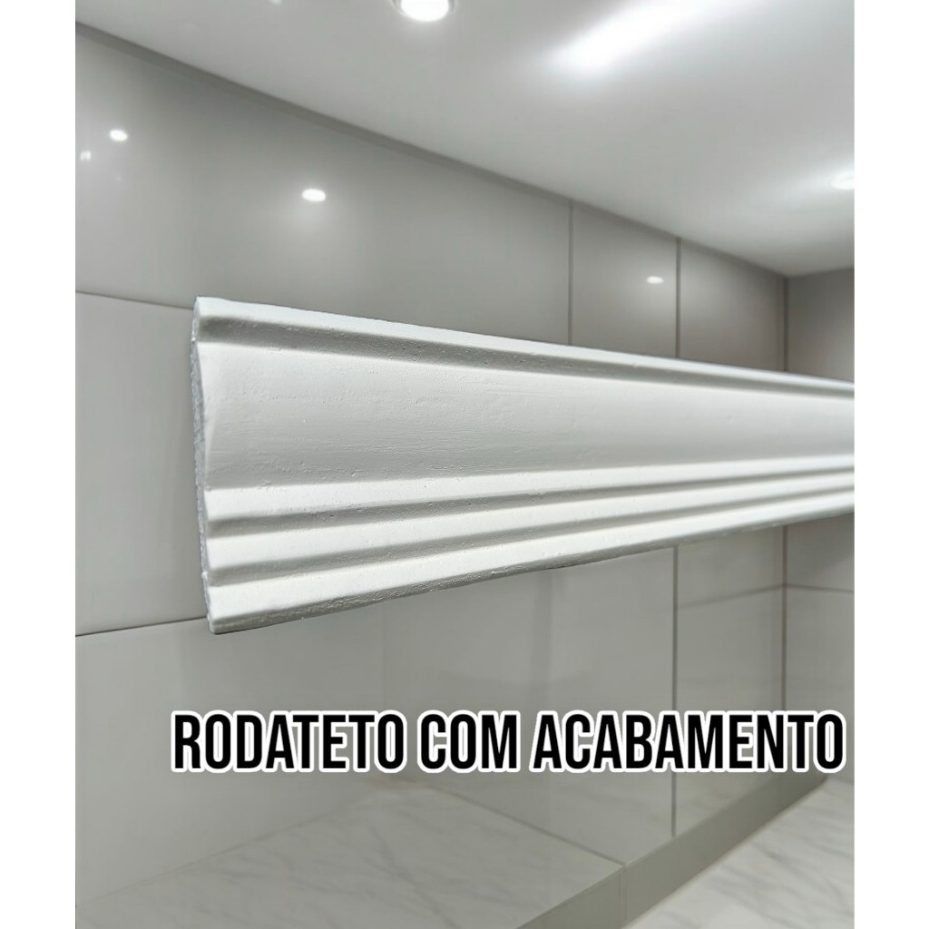 Roda Teto Isopor com Acabamento Kit 10 Metros A10 | Shopee Brasil