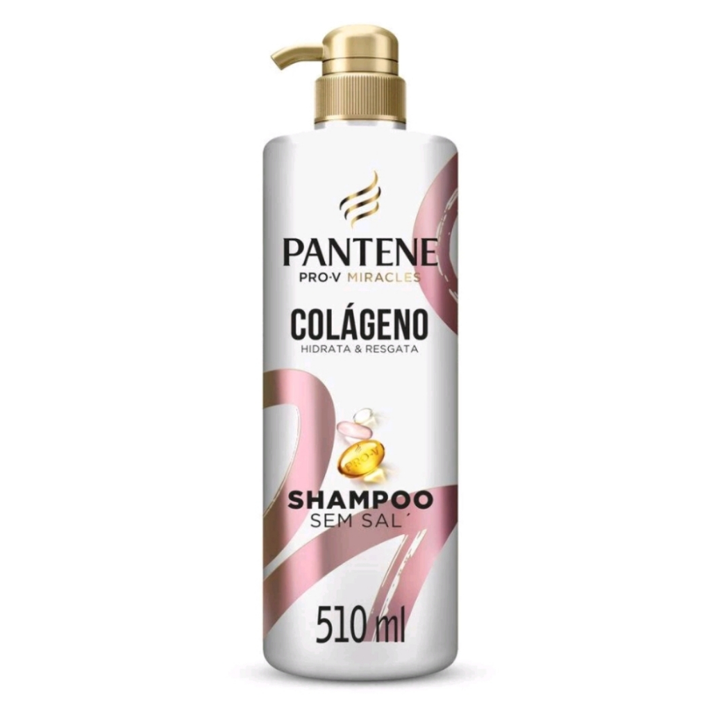 IMPERDIVEL: Shampoo Pantene Pro-V Colágeno Hidrata e Resgata os cabelo com 510ml | Shopee Brasil