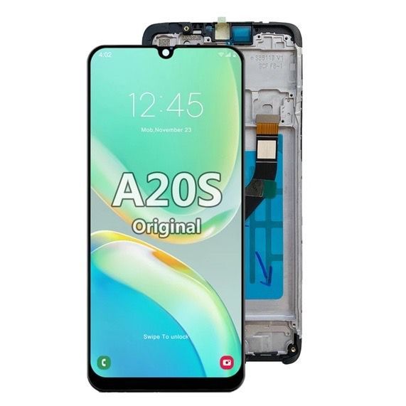 Frontal Display Tela Lcd Touch A20S A207 Com Aro Original | Shopee Brasil