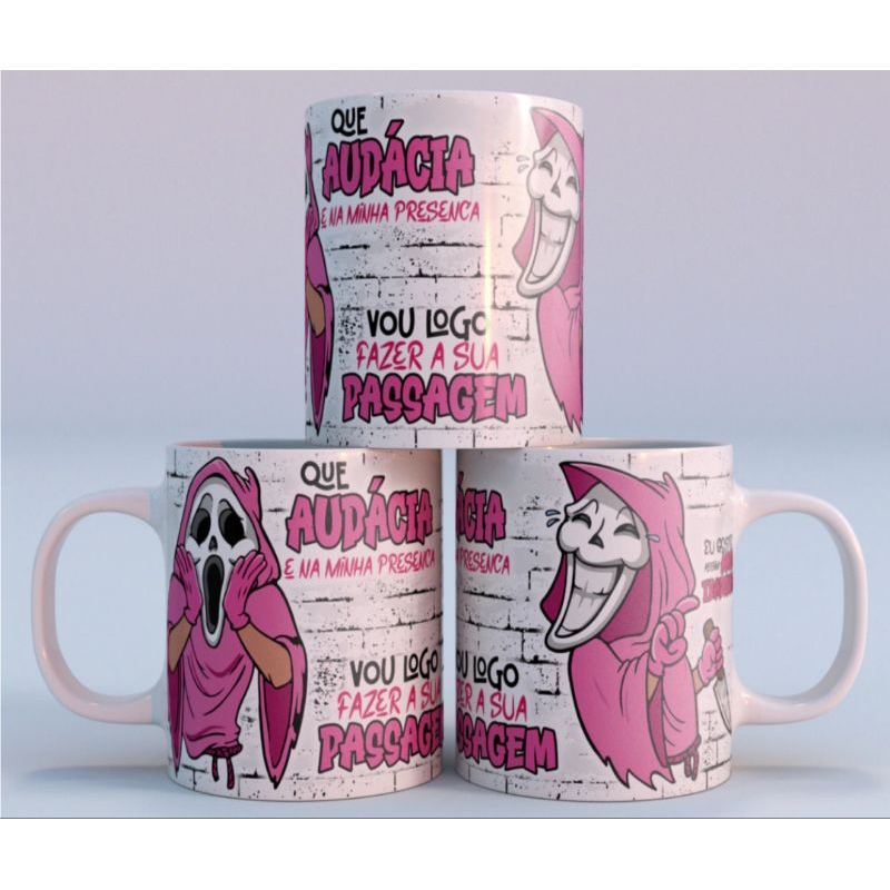 Caneca de porcelana personalizada amostradinho-tiktok-viral-meme-panico ...