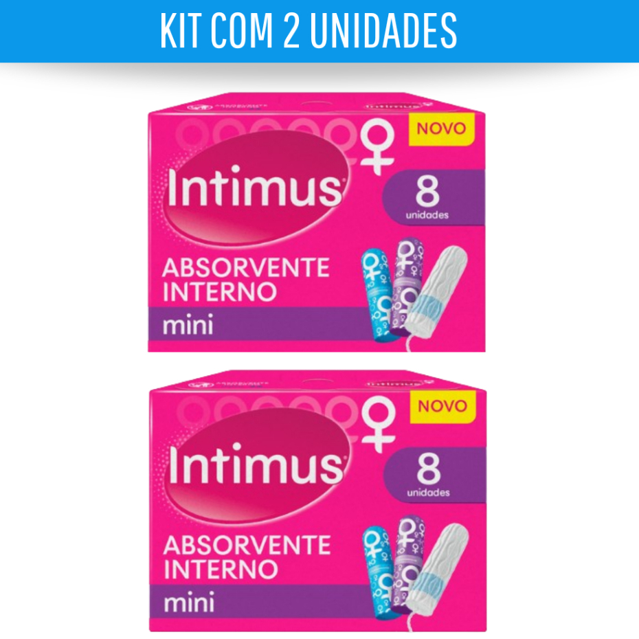 Kit Absorvente Interno Intimus Mini Com 8 Unidades-Kit com 2 Pacotes ...