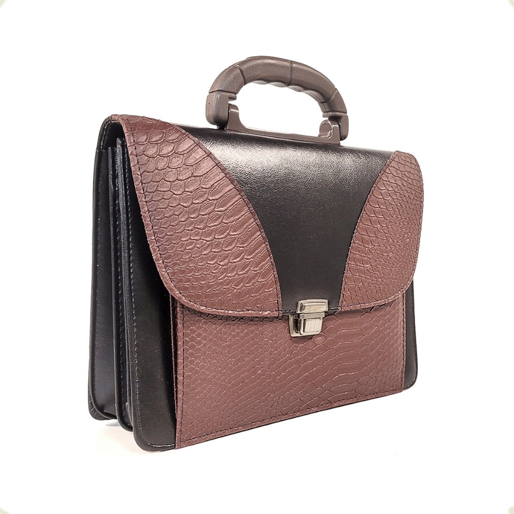 Pasta Bolsa CCB Tripla Liso Com Escamas Marrom AP R2025 | Shopee Brasil