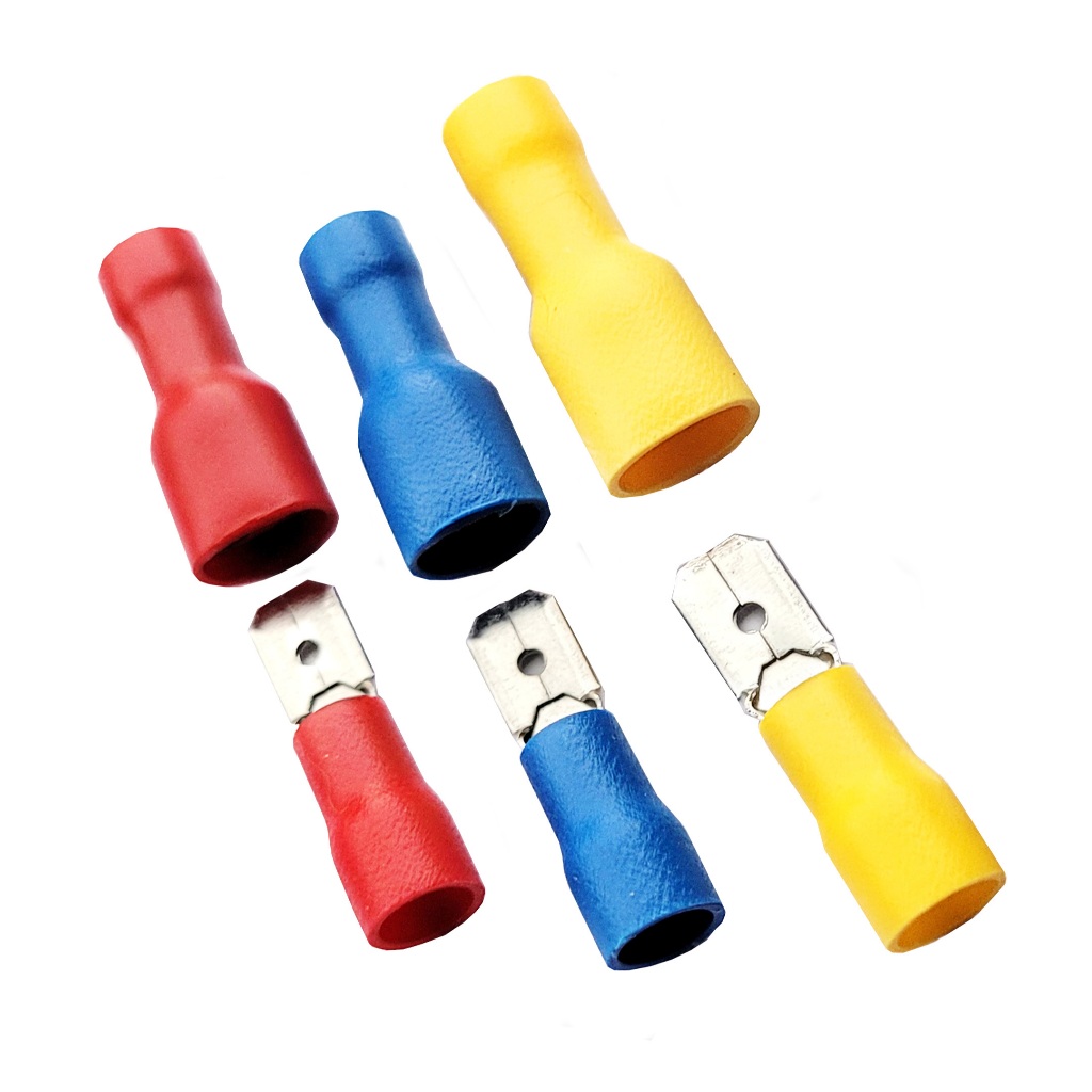 KIT Terminal Elétrico Conector Macho e Fêmea Isolado cabos 0,5mm 1,5mm 2,5mm 4mm 6mm | Shopee Brasil