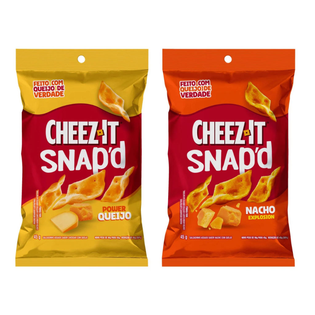 Kit c/5 Salgadinho Snack Snap'd Cheez-it 45g - Nacho Explosion ou Power ...