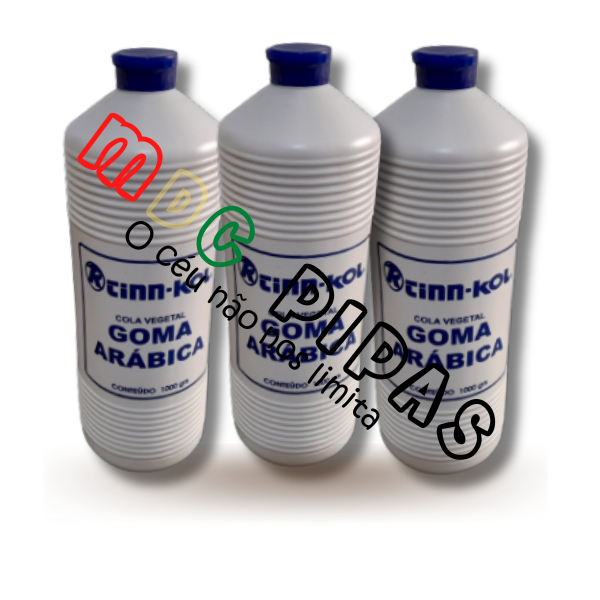 COLA GOMA ARÁBICA 1LT.(KIT C/3 UNIDADES) | Shopee Brasil