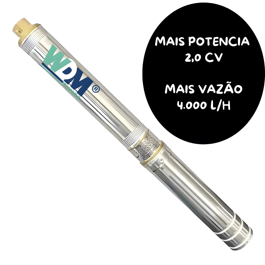 Bomba Submersa Caneta 2,0cv Para Poço Artesiano Até 180m | Shopee Brasil