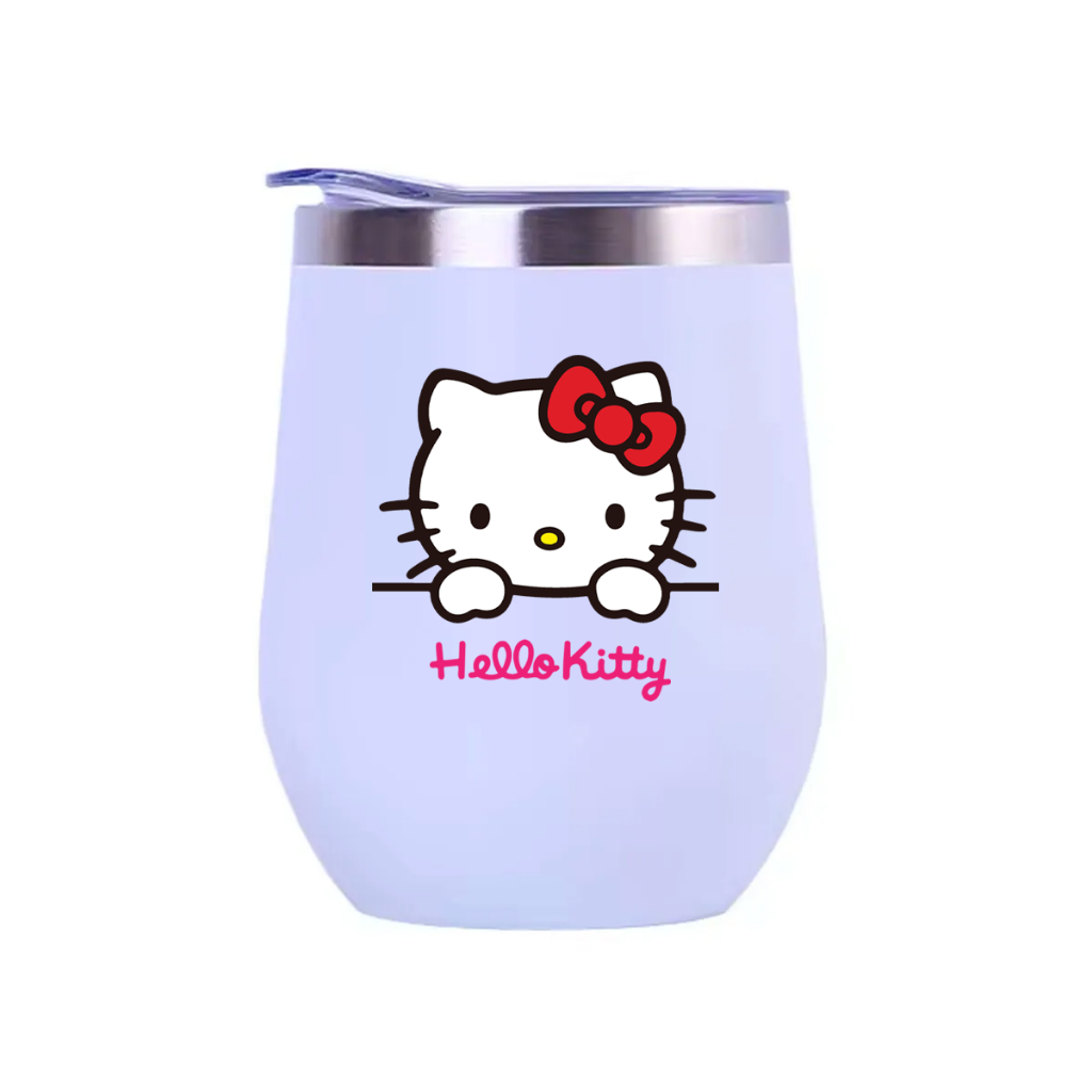 Copo Térmico Cuia Personalizado Hello Kitty 360Ml Café Chá Cerveja Com Tampa Antivazamento ...