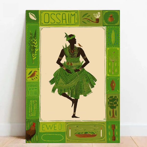 Quadro Ossaim Orixá Umbanda Candomblé Decorativo Oxalá Com Moldura (50 ...