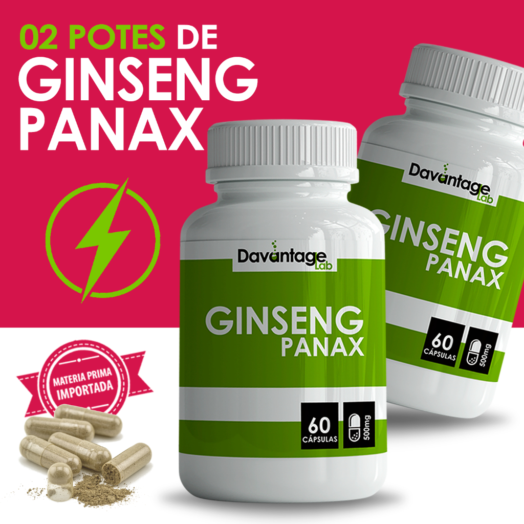 Kit 2x Ginseng Panax - Ginseng Coreano em Cápsulas 500mg | Shopee Brasil