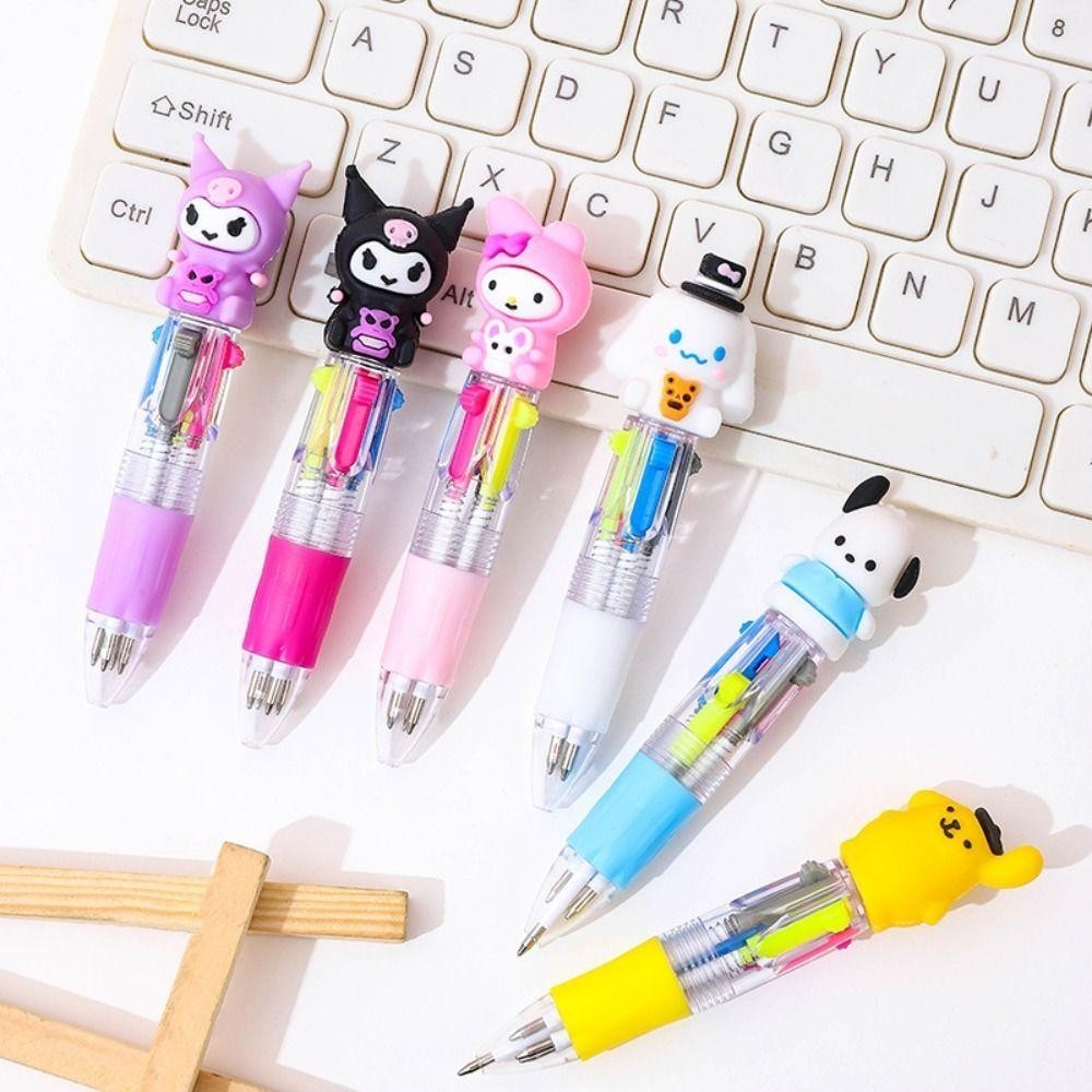 Mini caneta cartoon esferográfica com 4 cores Hello Kitty | Shopee Brasil