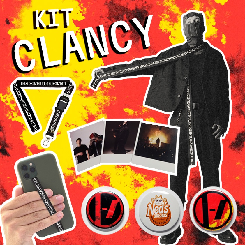 KIT CLANCY - FAIXA E ACESSÓRIOS ( Twenty One Pilots ) | Shopee Brasil