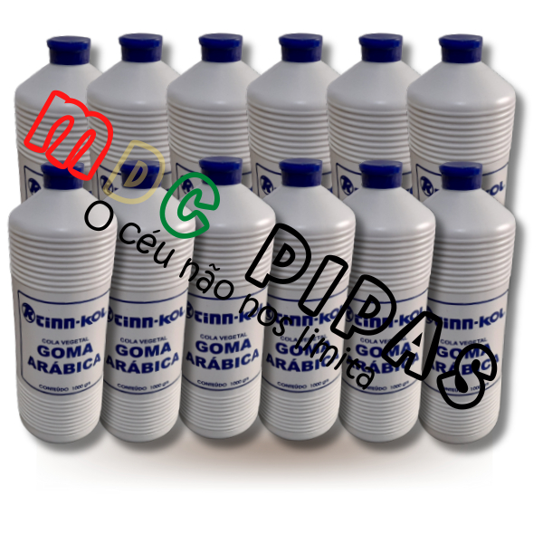 COLA GOMA ARÁBICA PIPA - 1 LITRO.(CX 12 UNID.) | Shopee Brasil