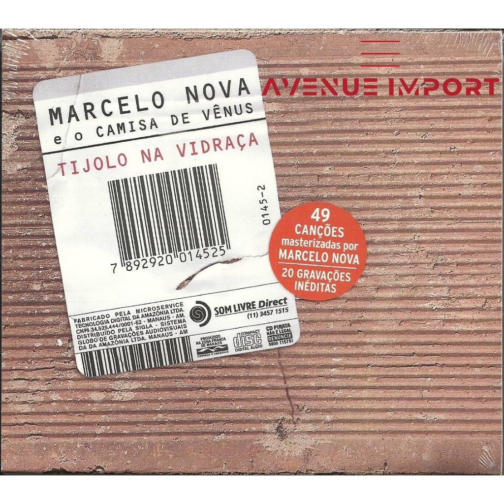 Marcelo Nova E O Camisa De Vênus - Tijolo Na Vidraça (3CDs) | Shopee Brasil