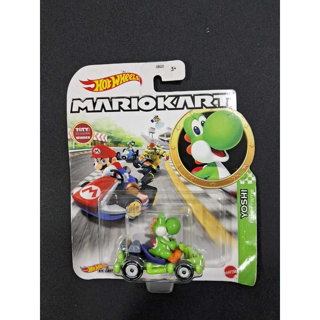 HOT WHEELS MARIO KART YOSHI PIPE FRAME - Miniatura Diecast - Lacrada ...