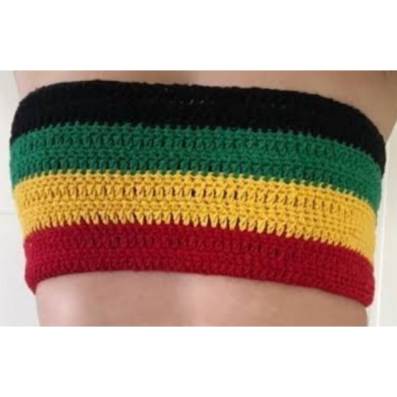 Top Faixa Bob Marley Reggae Cropped de Croche | Shopee Brasil
