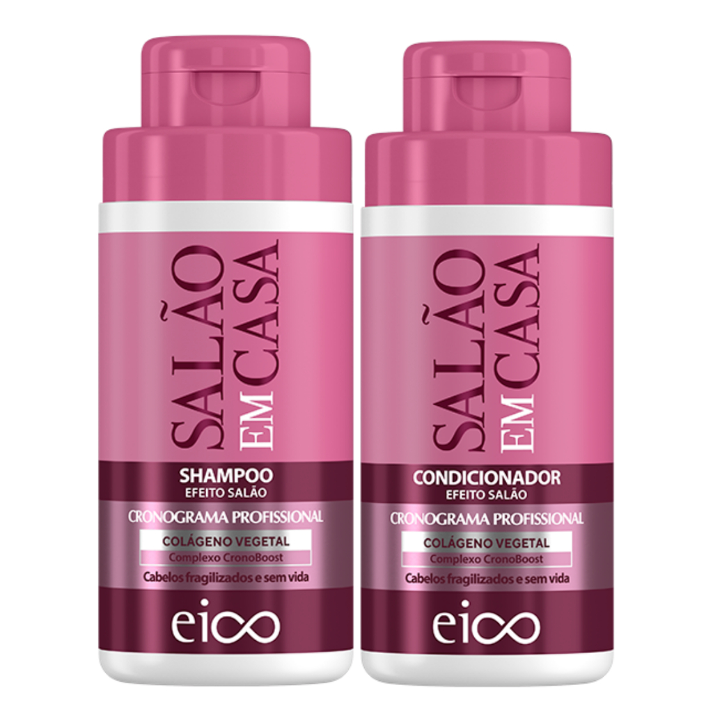 Eico Tratamento Salão Em Casa Cronograma Profissional Shampoo 450ml e ...