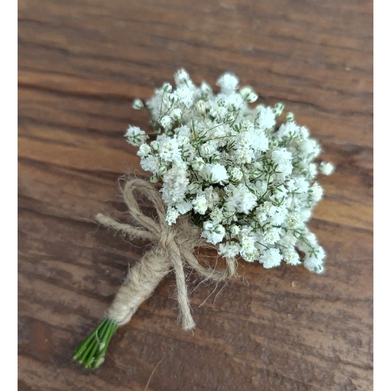 01 Flor de Lapela Branca Mosquitinho Flores Naturais Desidratado ...