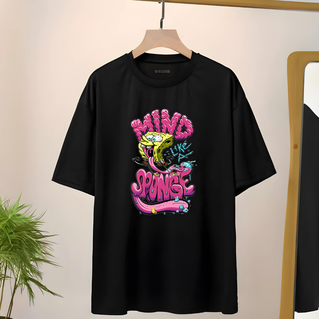 Camiseta Camisa Estampada Bob Esponja Mind Sponge 100% Algodão 30.1 ...