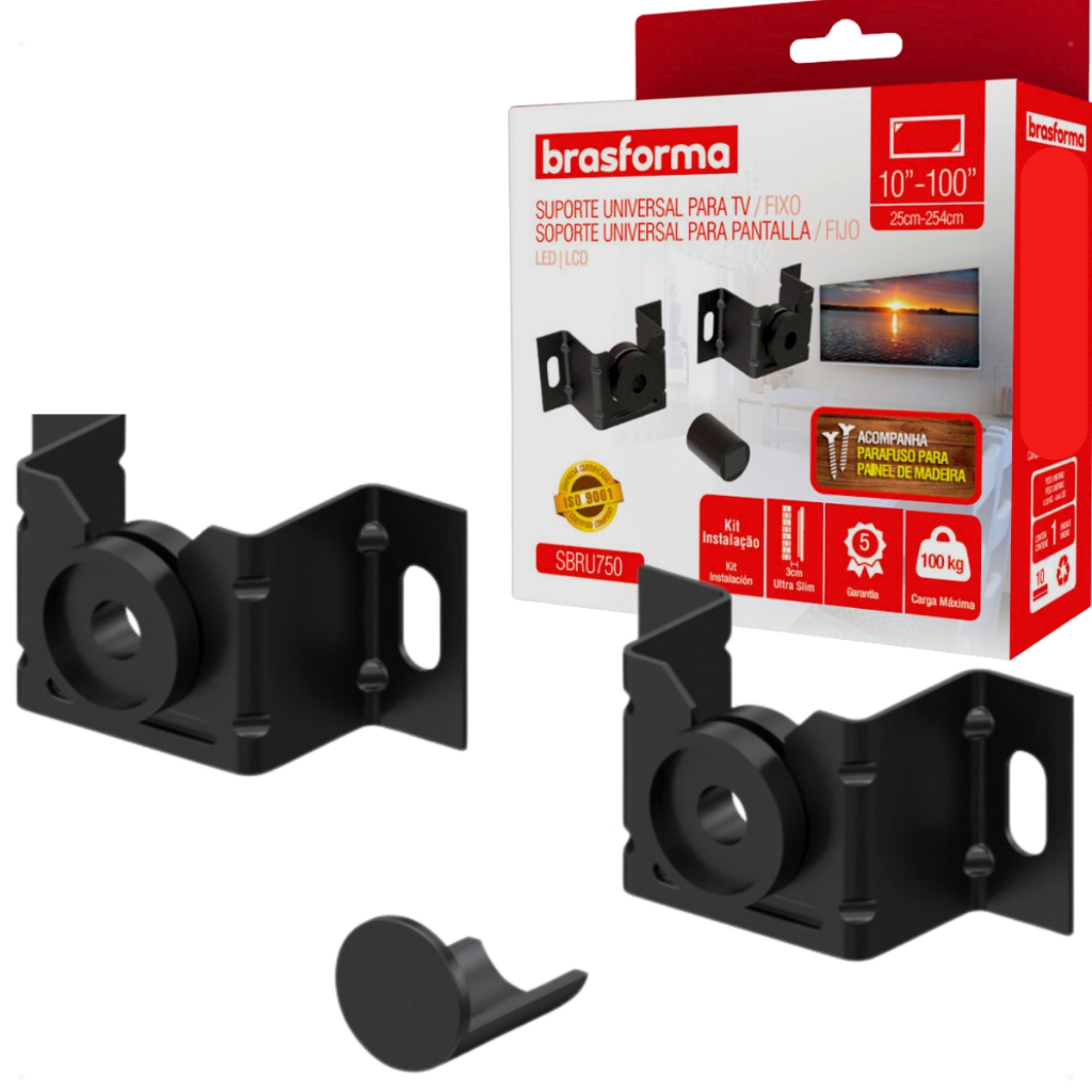 Suporte TV Universal Fixo LED, LCD, Plasma, 3D e Smart TV 32 42 43 50 ...