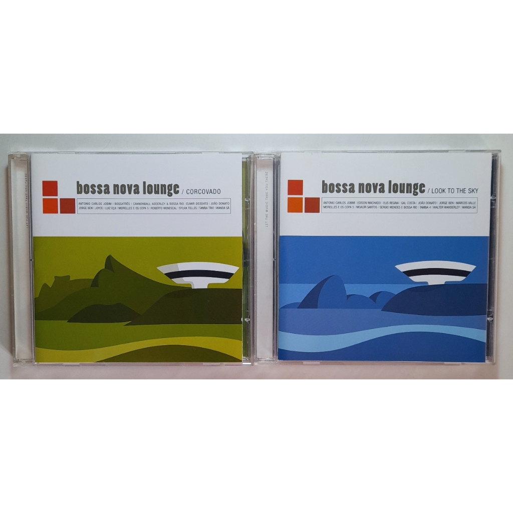 2 cds Bossa Nova Lounge, Look To The Sky + Corcovado. Seminovos, mídias intactas. | Shopee Brasil