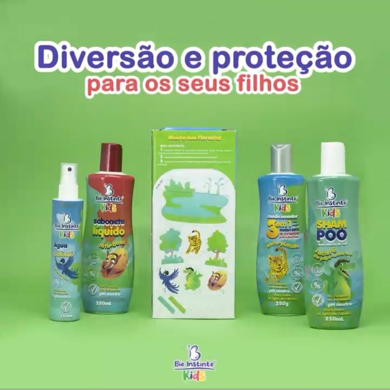 Kit Capilar Infantil Cabelo e Corpo Kids 4 itens Bio Instinto | Shopee ...