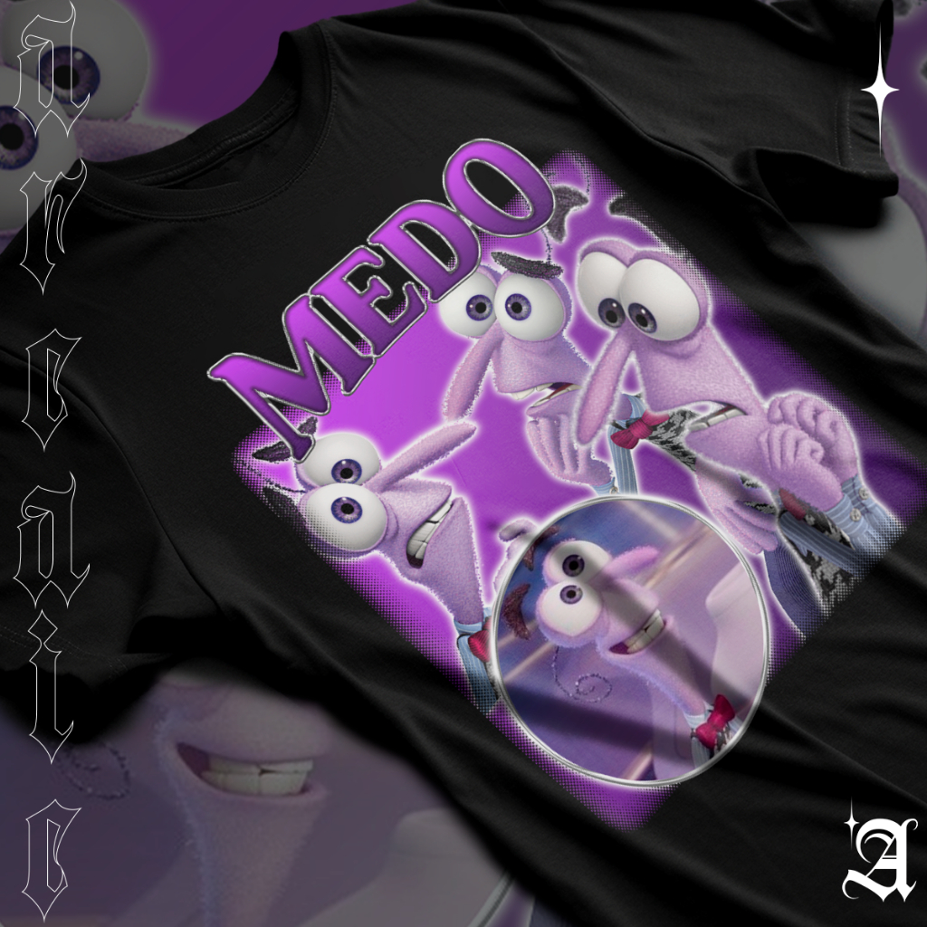 Camiseta Basica Algodao Medo Divertidamente 2 Inside Out Fear Desenho ...