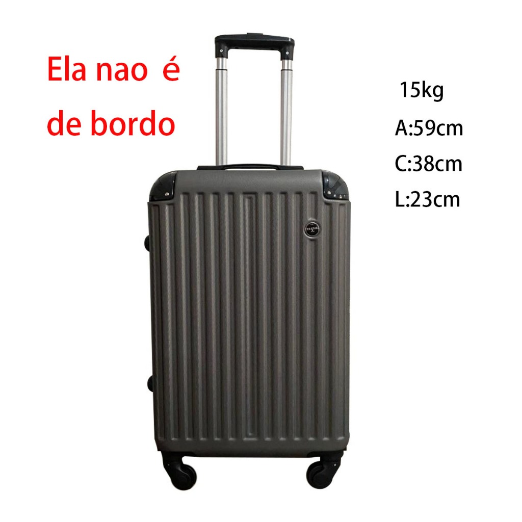 Mala de viagem ABS de 15KG - 18KG de rodinha 360º mala media com senha ...