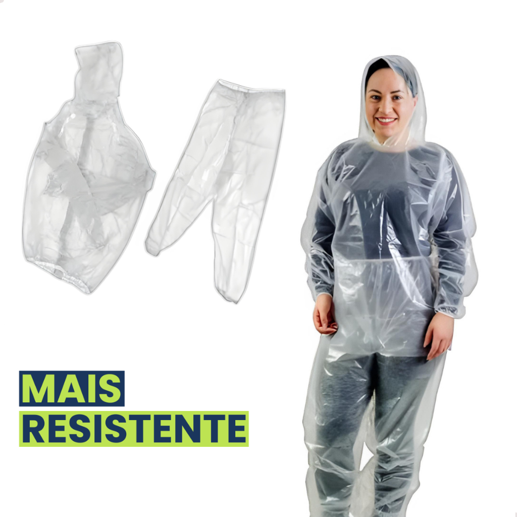 Conjunto Capa de Chuva Transparente Resistente | Shopee Brasil