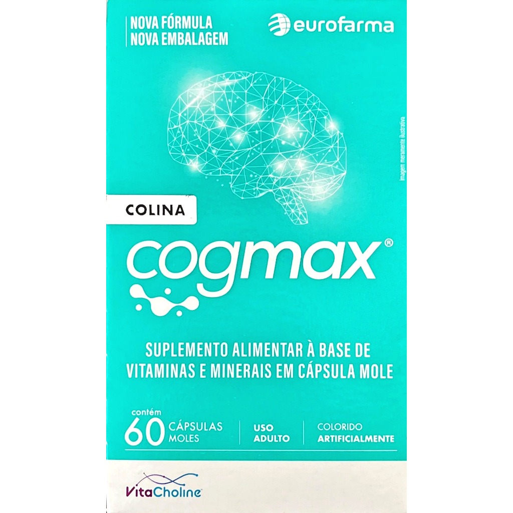 Cogmax Colina Suplemento Alimentar 60 Cps | Shopee Brasil