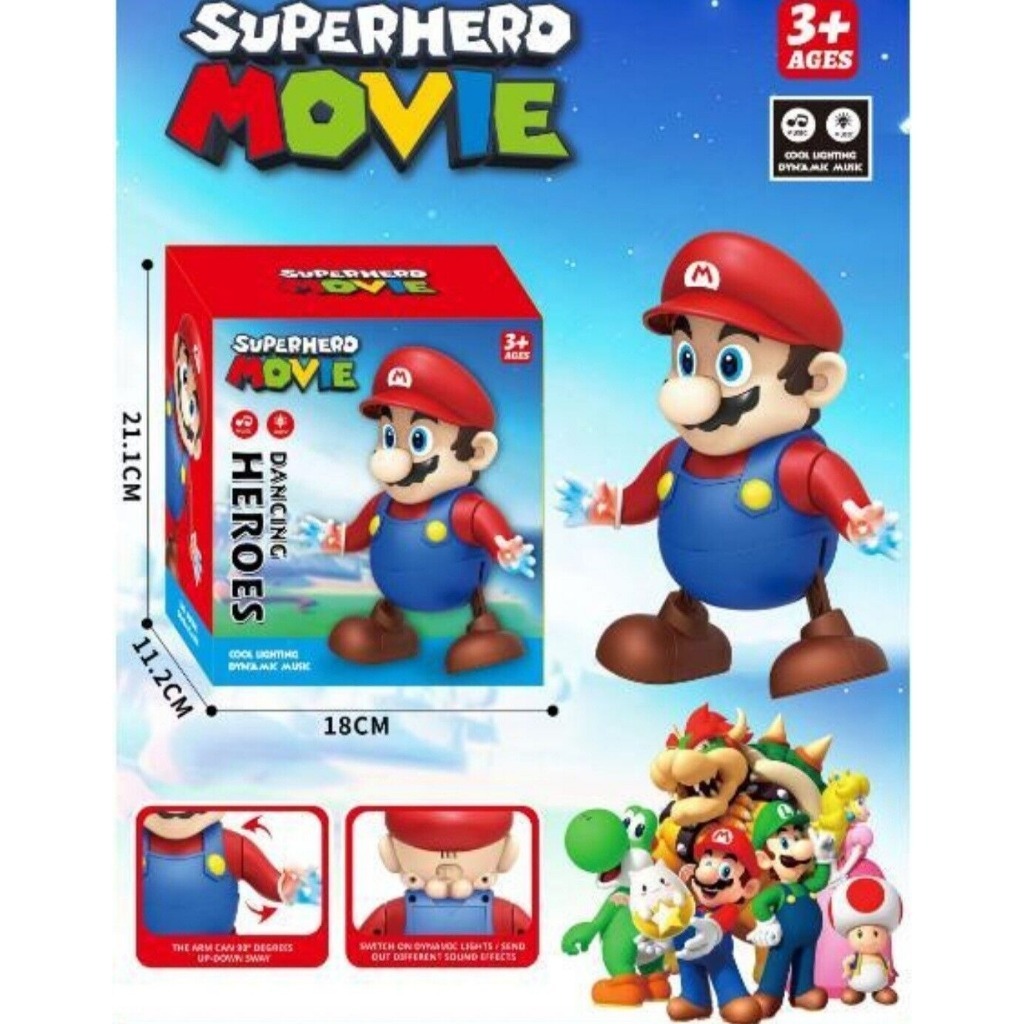 Brinquedo Super Mário Bros Dançarino Som E Luz. | Shopee Brasil