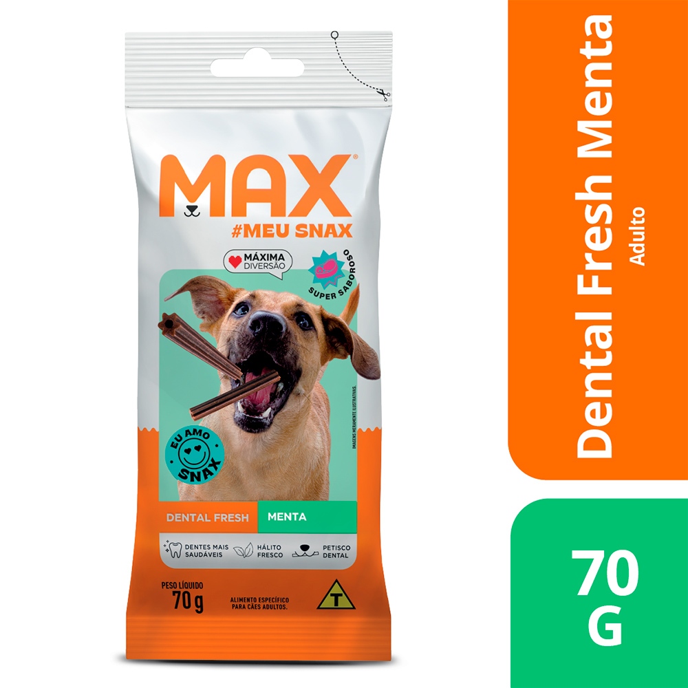 Max Snack Dental Fresh Menta 70g | Shopee Brasil
