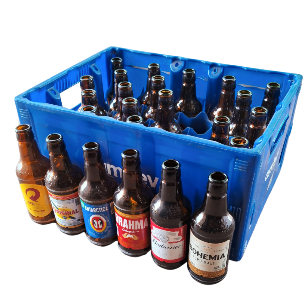 Engradado Completo cerveja 300ml para 23 garrafas | Shopee Brasil