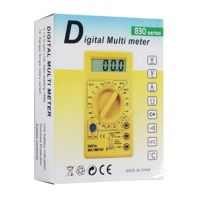 MULTIMETRO DIGITAL - DT-830 com bateria e ponta de teste. | Shopee Brasil