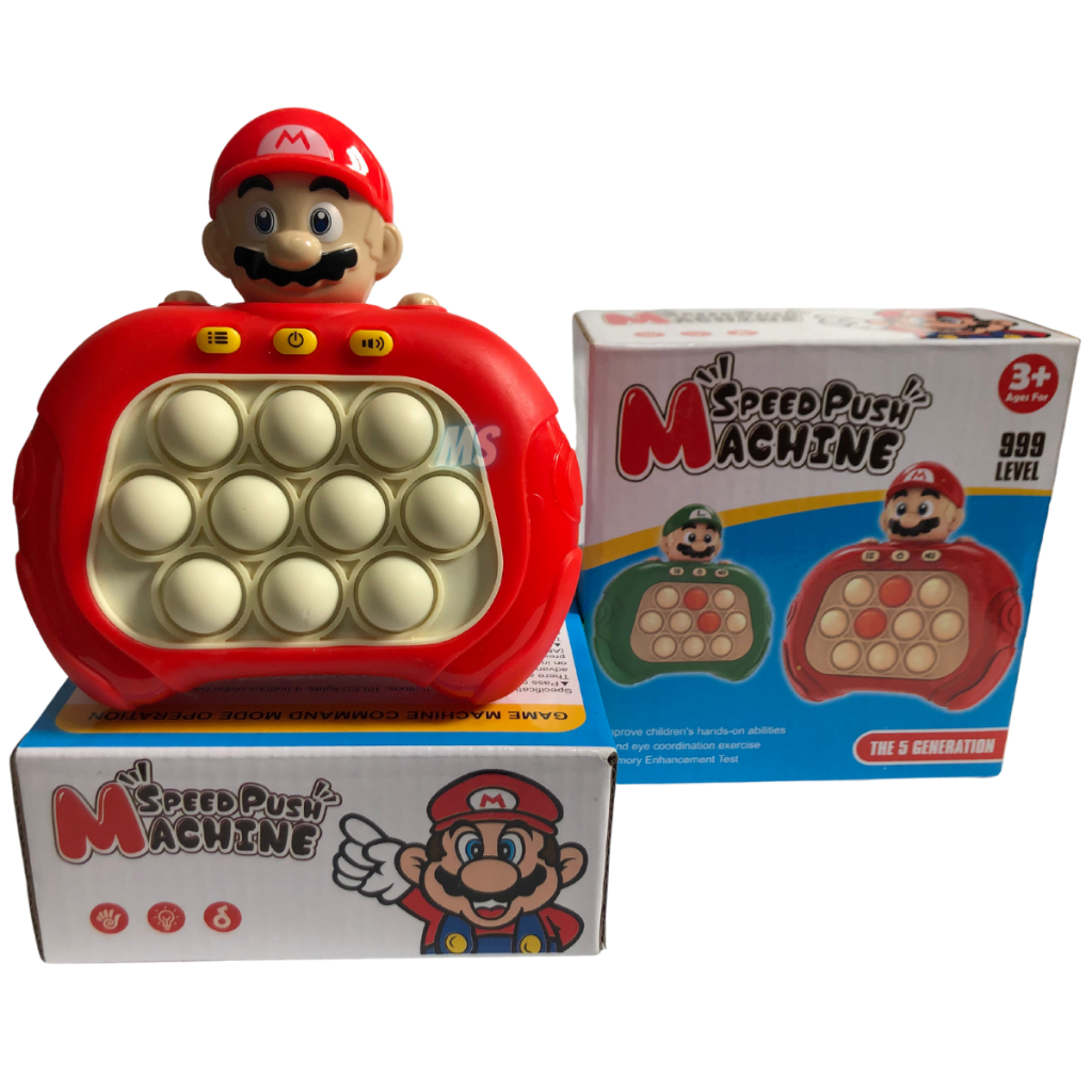 Pop-it Mini Gamer Super mario Bros Anti Stress Eletrônico Musica ...