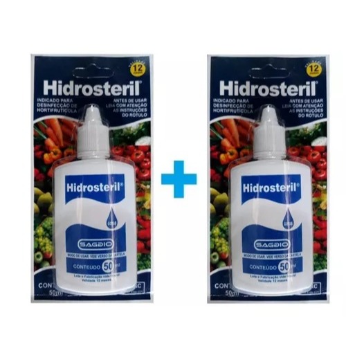 HIDROSTERIL 50G 2 UN SANITIZANTE FRUTAS E LEGUMES | Shopee Brasil